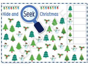 Christmas Hide and Seek Activity Mats | Learning 4 Kids