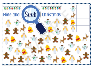 Christmas Hide and Seek Activity Mats | Learning 4 Kids
