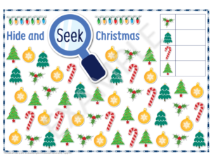 Christmas Hide and Seek Activity Mats | Learning 4 Kids