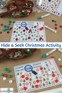 Christmas Hide and Seek Activity Mats | Learning 4 Kids