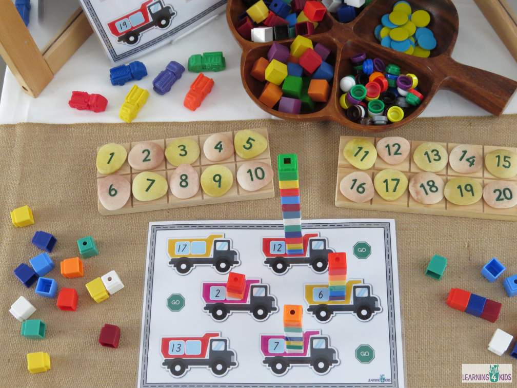 Busy Bag Ten Frame Playdough 1 20 Counting Mat Preschool Toddler 