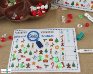 Christmas Hide and Seek Activity Mats | Learning 4 Kids
