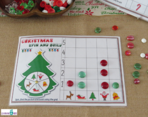 Christmas Spin and Build Game Mats | Learning 4 Kids